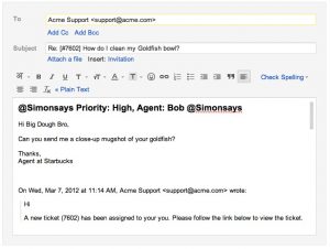Simon Says "Update Ticket Right From Mailbox"... with Email Commands ...